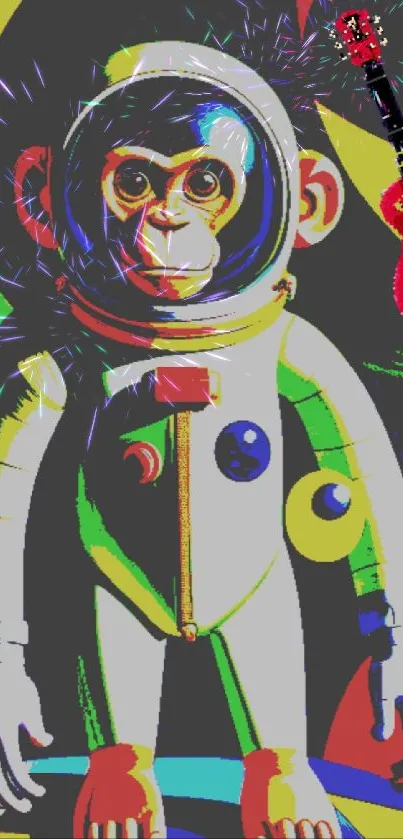 Funky Astronaut Monkey Art - free download