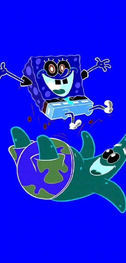 Funky Cartoon Duo Wallpaper - free download