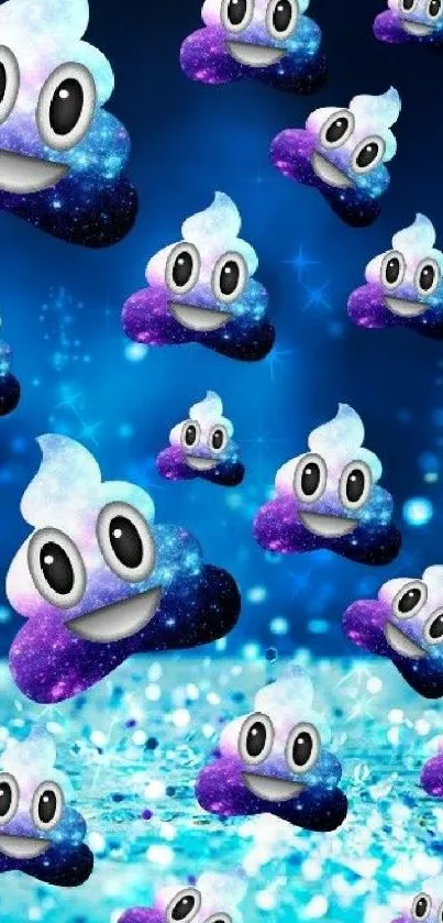 Funky Cosmic Emoji Wallpaper - free download