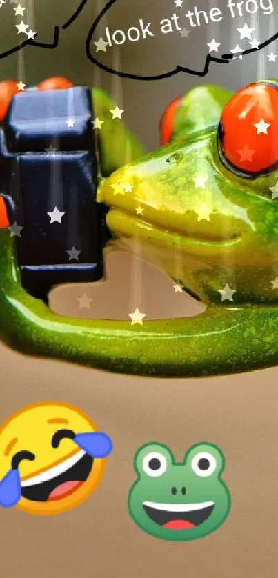 Funny Frog Photographer Wallpaper - free download