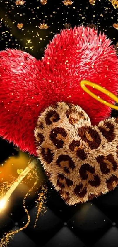 Furry Heart Mobile Wallpaper - free download