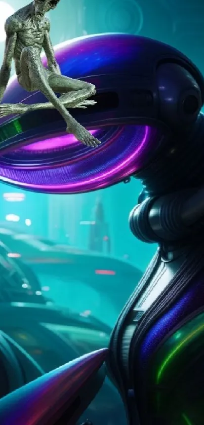 Futuristic Alien and Robot Art - free download