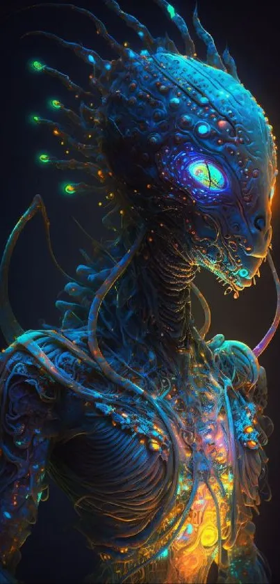 Futuristic Alien Android Art - free download