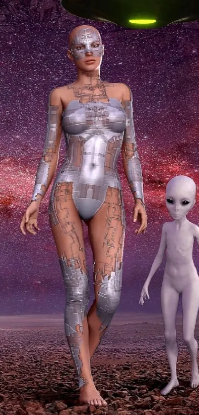 Futuristic Alien Art Wallpaper - free download