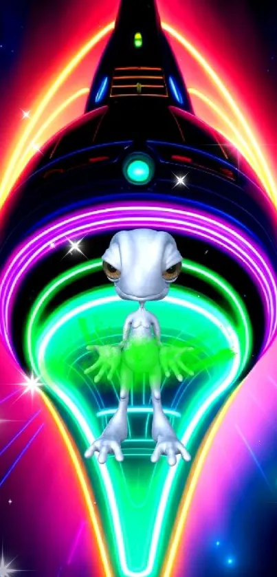 Futuristic Alien Glow Wallpaper - free download