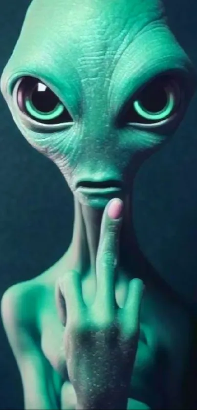 Futuristic Alien Mobile Wallpaper - free download