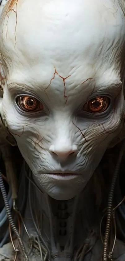 Futuristic Alien Mobile Wallpaper - free download