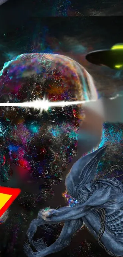 Futuristic Alien Skull Design - free download