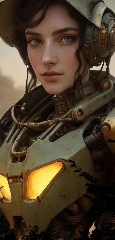 Futuristic Android Woman Wallpaper - free download