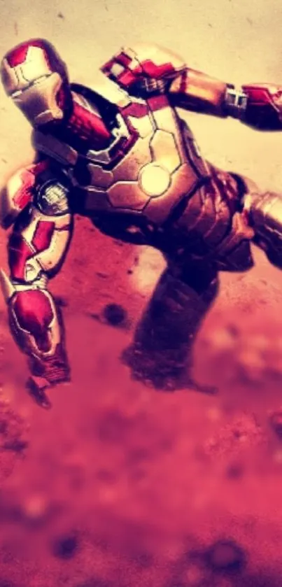 Futuristic Armored Hero Wallpaper - free download