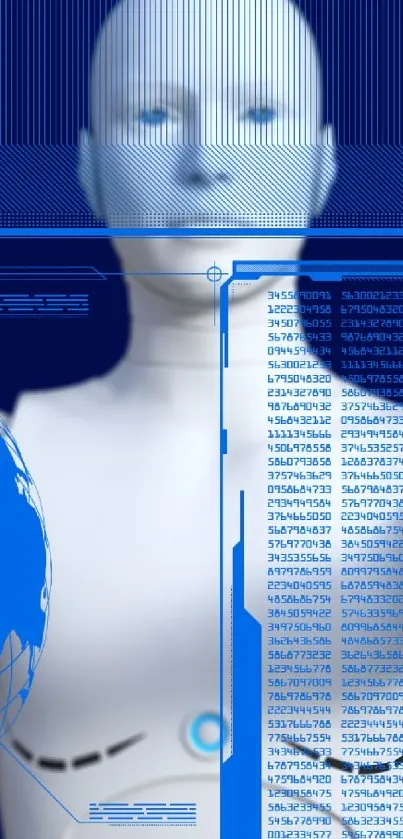 Futuristic Blue Tech Wallpaper - free download