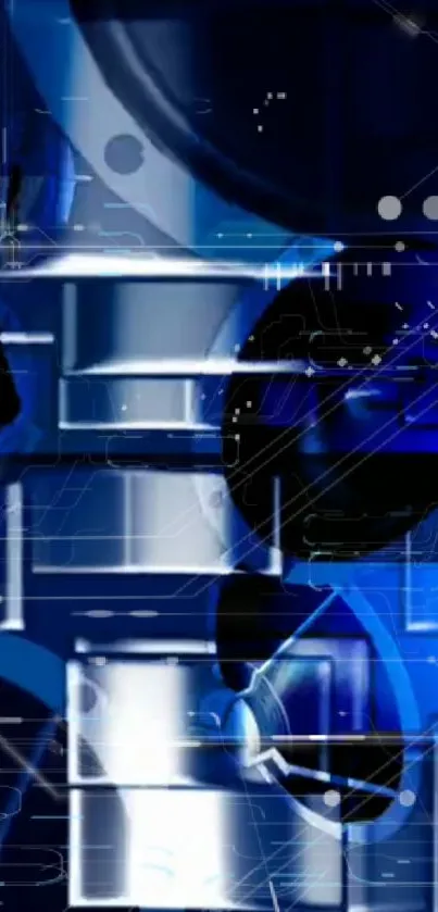 Futuristic Blue Tech Wallpaper - free download