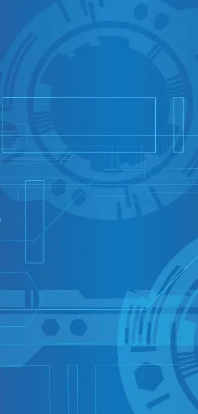 Futuristic Blue Tech Wallpaper - free download