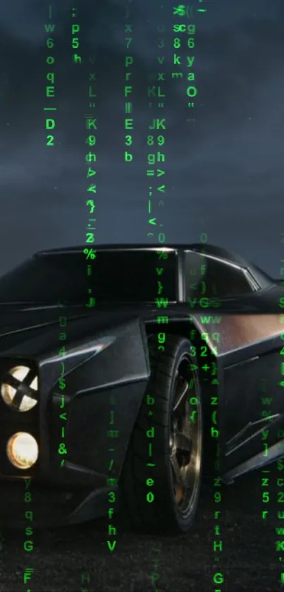 Futuristic Car with Digital Overlay - free download