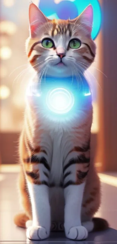 Futuristic Cat Wallpaper - free download