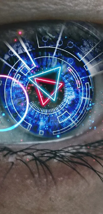 Futuristic Cyber Eye Wallpaper - free download
