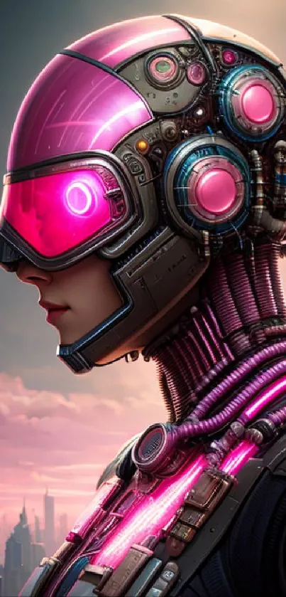 Futuristic Cyberpunk Android Wallpaper - free download
