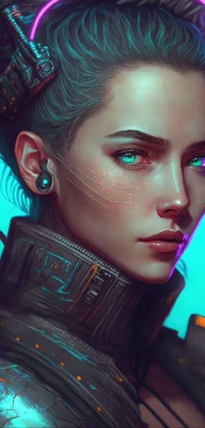 Futuristic Cyberpunk Character Art - free download