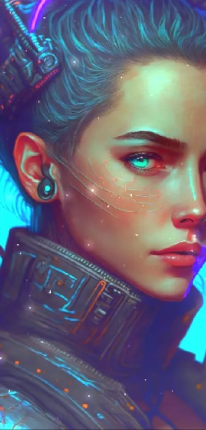 Futuristic Cyberpunk Portrait - free download