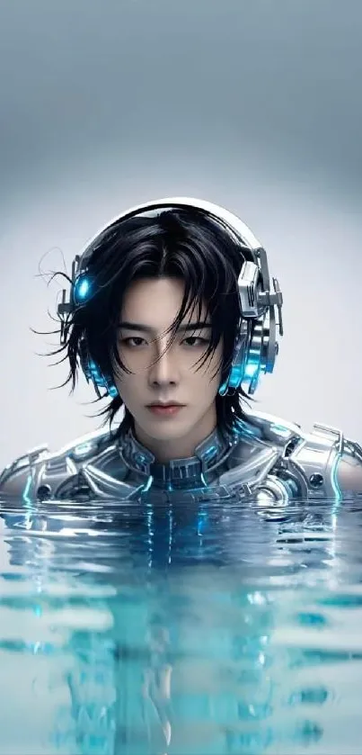 Futuristic Cyberpunk Portrait Wallpaper - free download