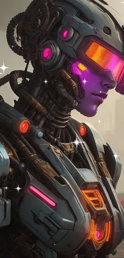 Futuristic Cyborg Art Wallpaper - free download