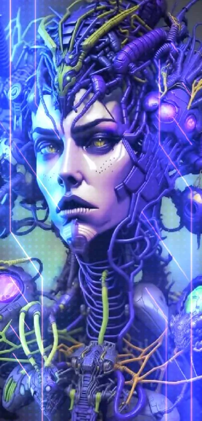 Futuristic Cyborg Art Wallpaper - free download