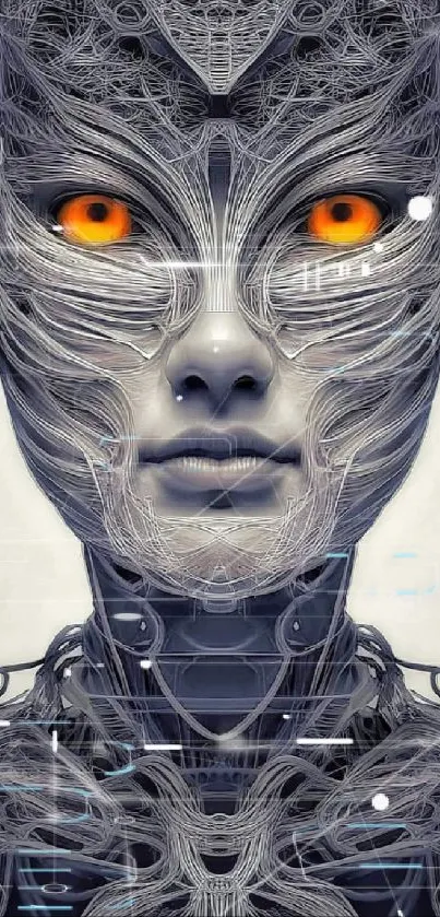 Futuristic Cyborg Face Design - free download