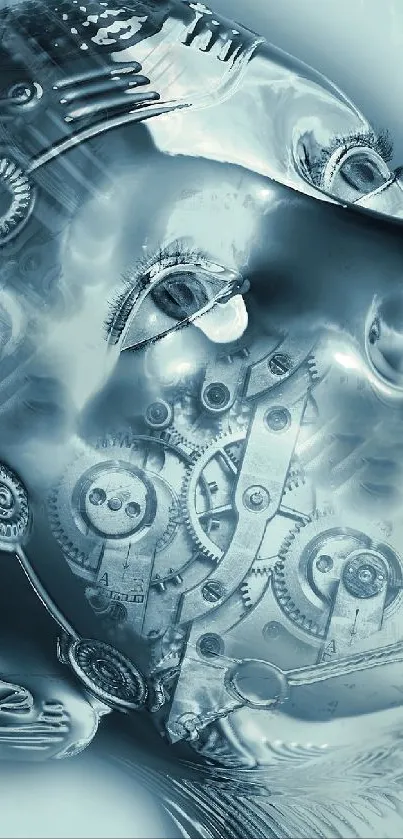 Futuristic Cyborg Mobile Wallpaper - free download