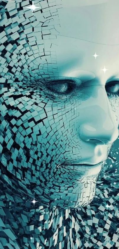 Futuristic Digital Face Art - free download