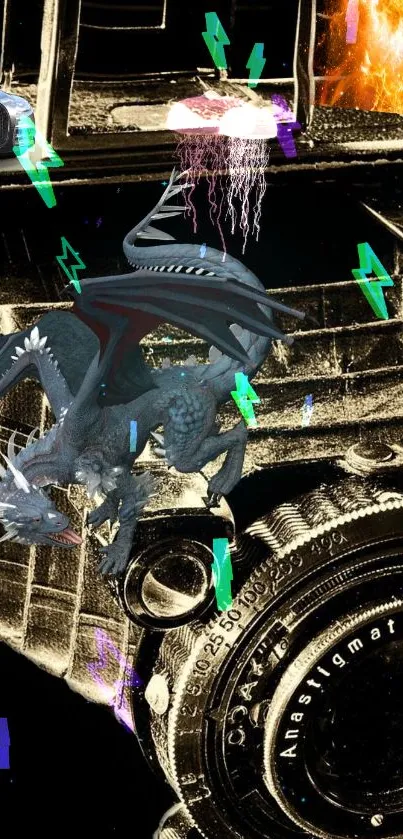 Futuristic Dragon Camera Art - free download