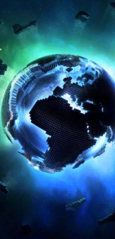 Futuristic Earth Mobile Wallpaper - free download