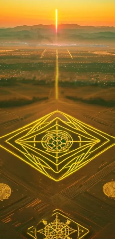 Futuristic Geometric Desert Design - free download