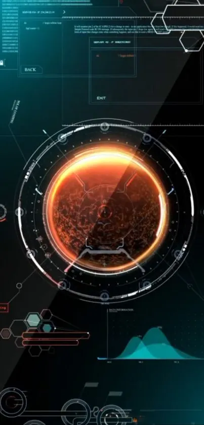 Futuristic Glowing Core Wallpaper - free download