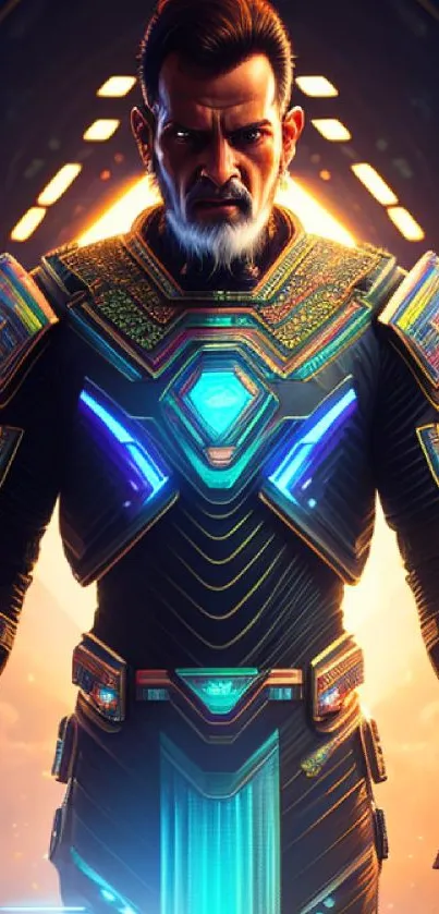 Futuristic Hero Mobile Wallpaper - free download