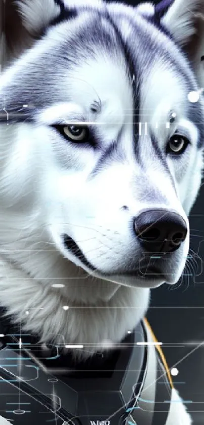 Futuristic Husky in Space Armor - free download