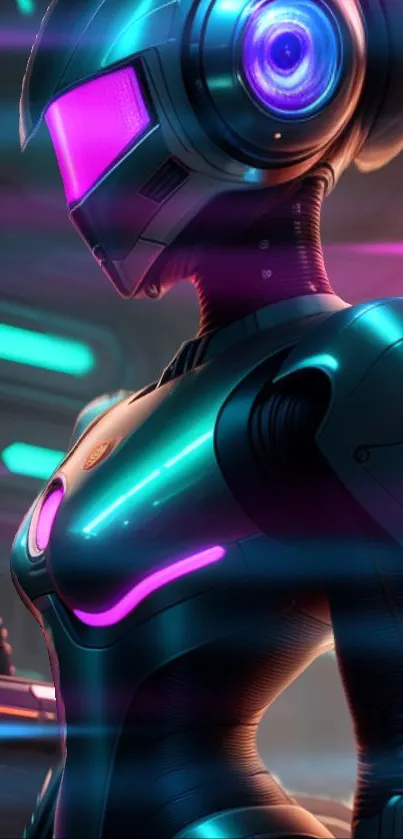 Futuristic Neon Android Art - free download