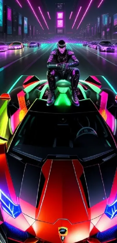 Futuristic Neon Car Design - free download