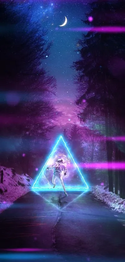 Futuristic Neon Nightscape Wallpaper - free download