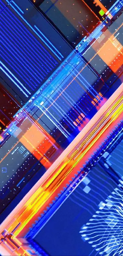 Futuristic Neon Tech Wallpaper - free download