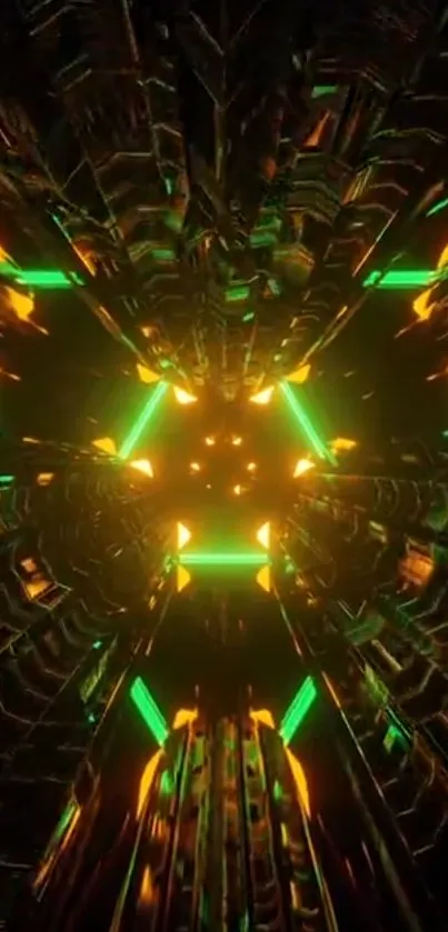 Futuristic Neon Vortex Art - free download