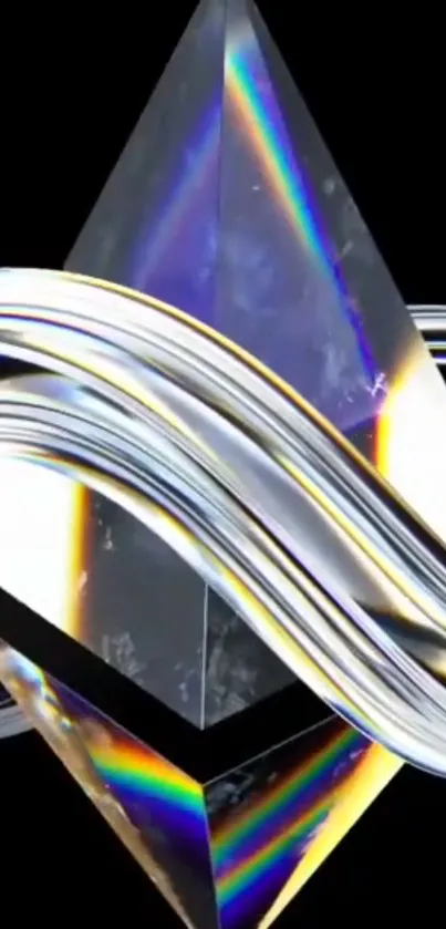 Futuristic Prism Design Wallpaper - free download