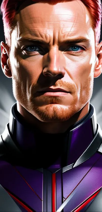 Futuristic Purple Hero Art - free download