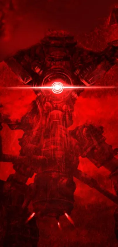 Futuristic Red Robot Wallpaper - free download