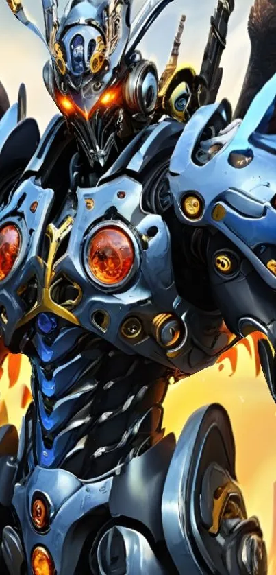 Futuristic Robot Android Wallpaper - free download