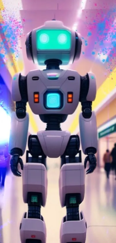 Futuristic Robot in Mall - free download