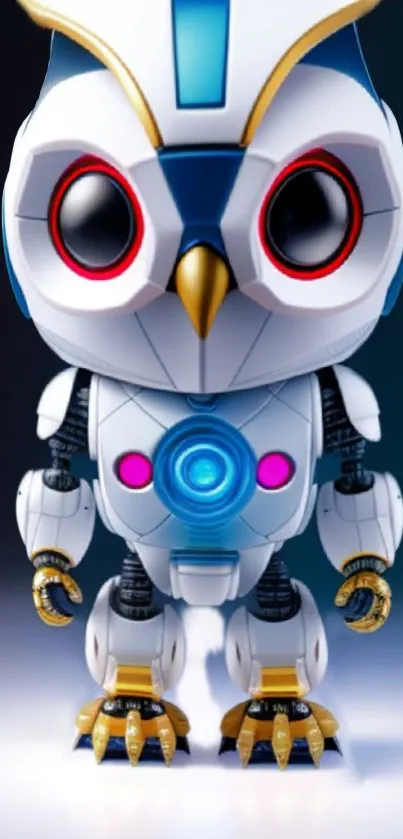 Futuristic Robot Owl Art - free download