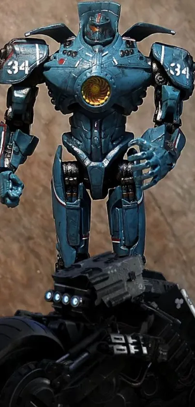 Futuristic Robot Standing Strong - free download
