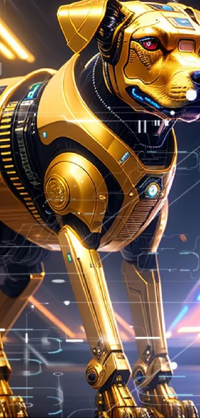Futuristic Robotic Dog Wallpaper - free download