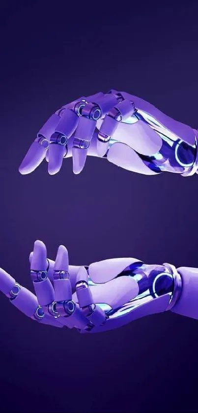 Futuristic Robotic Hands Wallpaper - free download