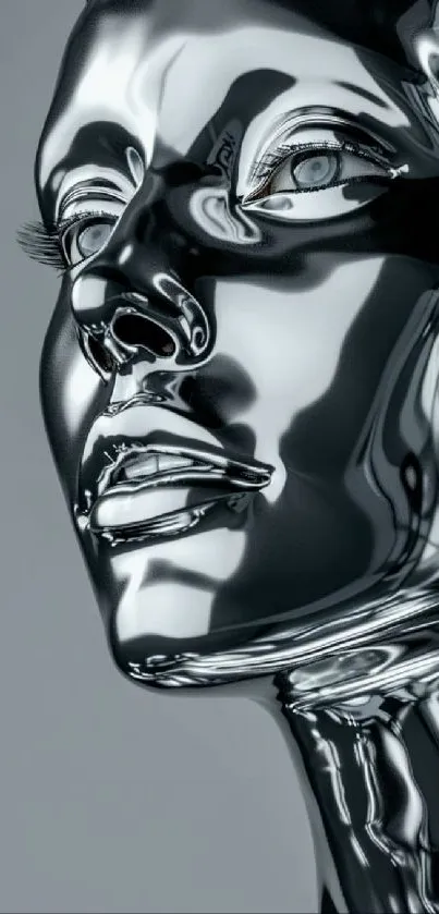 Futuristic Silver Face Wallpaper - free download